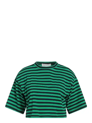 THE FRANKIE SHOP Striped Crop T-shirt - Green