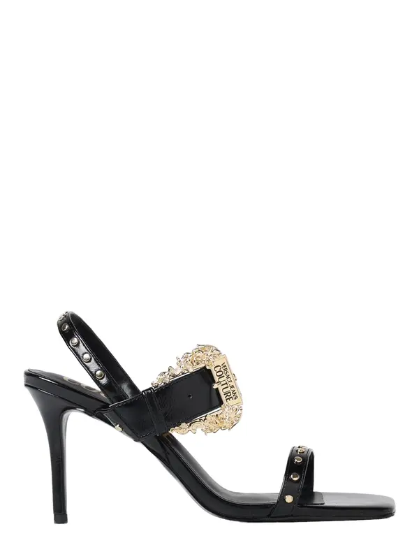 Versace Heeled Sandals - Black