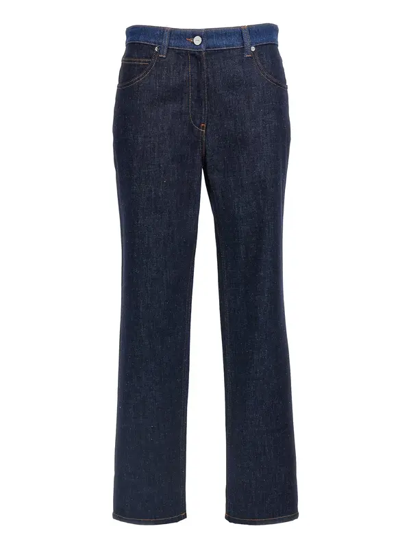 Fendi Two-tone Denim Jeans - Blue