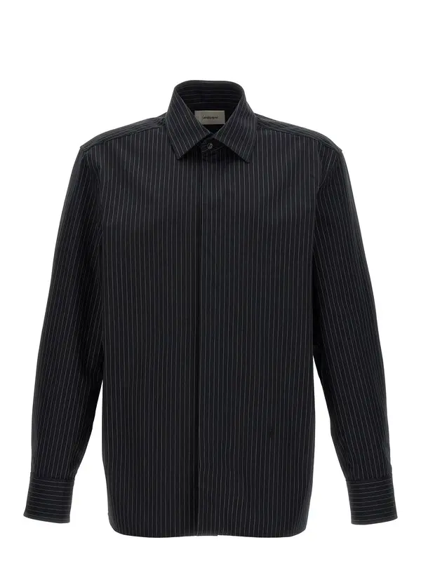 Saint Laurent Striped Shirt - White/black