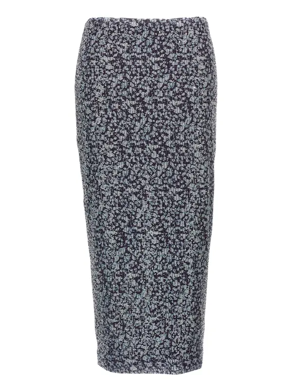 Remain Birger Christensen Printed Sequined Midi Pencil Skirt - Multicolor