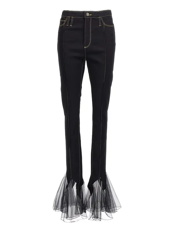 NENSI DOJAKA Tulle Jeans - Black