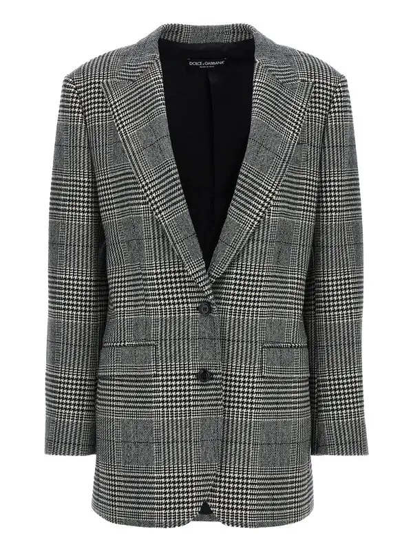 Dolce & Gabbana Pied De Poule Blazer - White/black