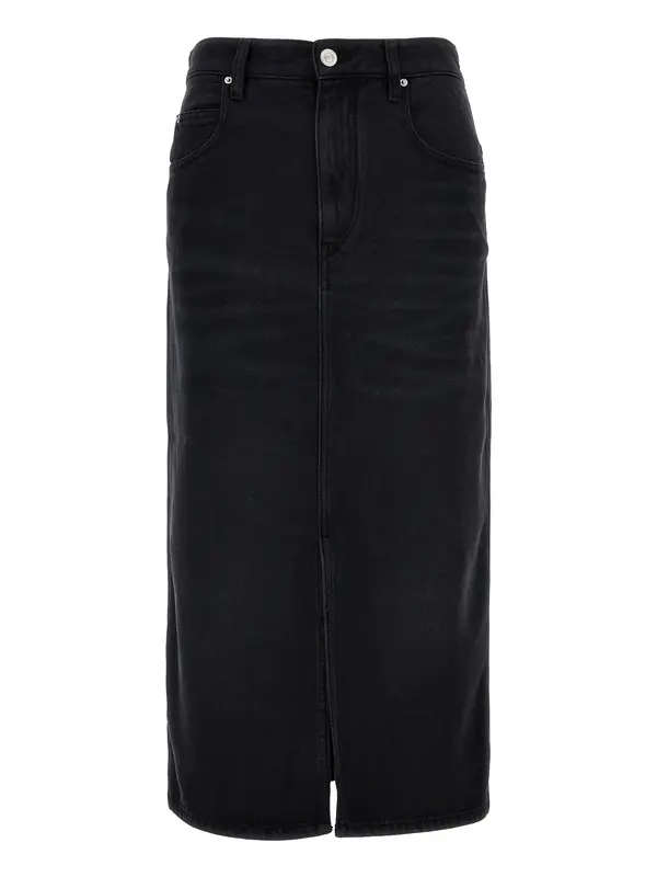 Isabel Marant Tilauria Denim Skirt - Black