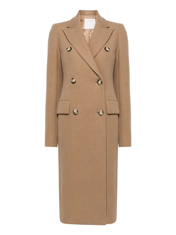 Sportmax Wool-cashmere Double-breasted Coat - Camel