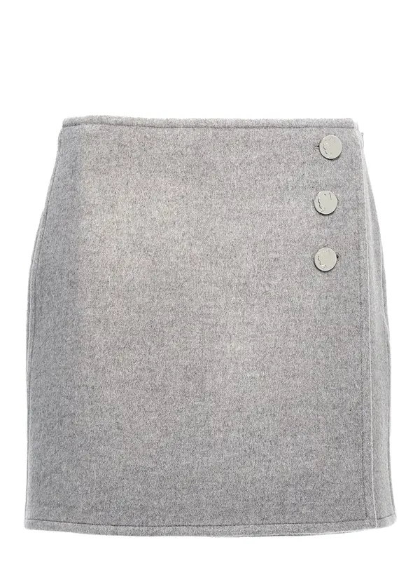 Tory Burch T Monogram Skirt - Gray