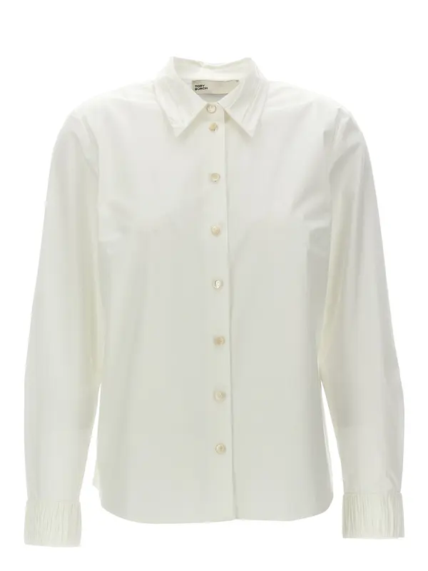 Tory Burch Pleated Detail Shirt - White