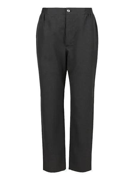 Gucci Label Cotton Poplin Trousers - Medium Grey