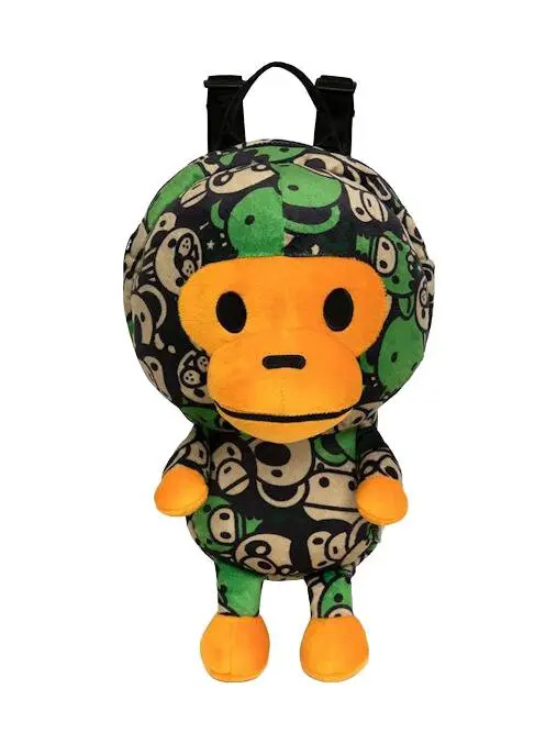 A BATHING APE Baby Milo Plush Backpack - Green