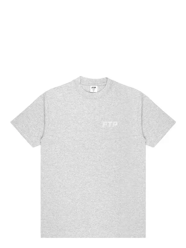 FTP Rhinestone Logo Tee Shirt - Heather Grey