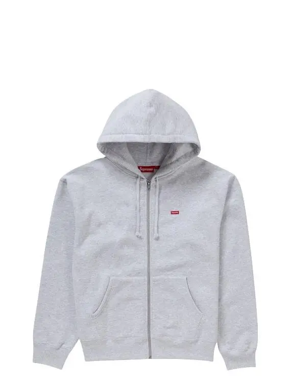 Supreme Small Box Zip Up Hooded Sweatshirt - Ash Grey
