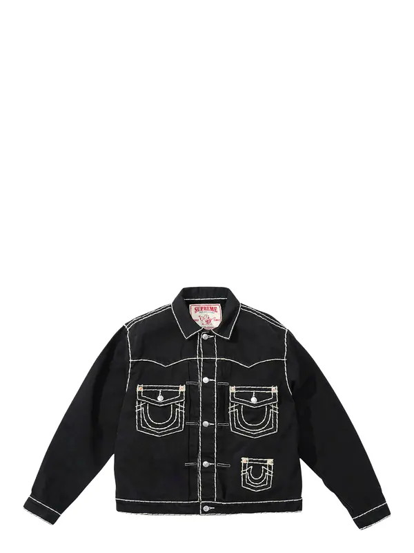 Supreme X True Religion Denim Trucker Jacket - Black