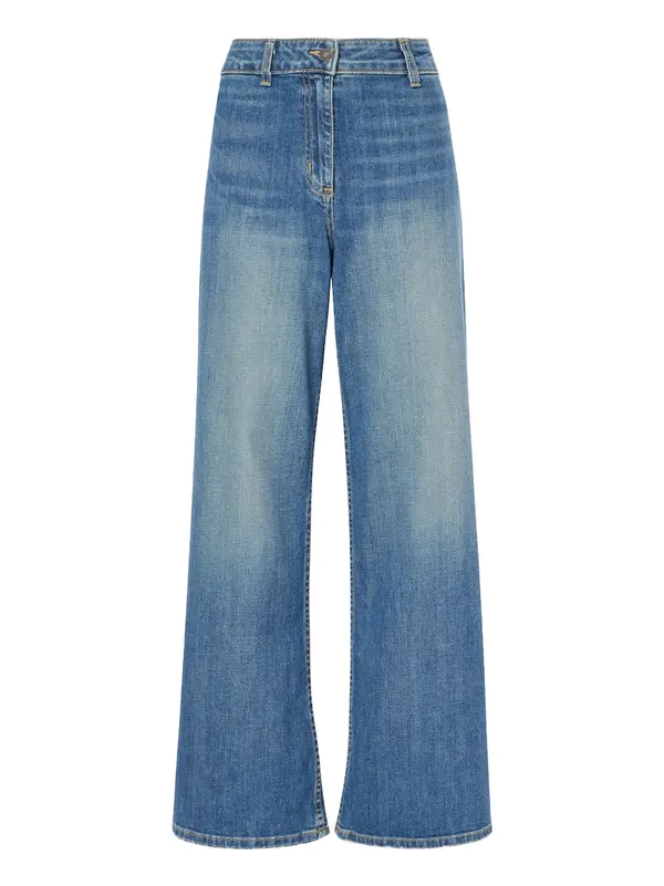 NILI LOTAN Megan Wide-leg Jeans - Blue