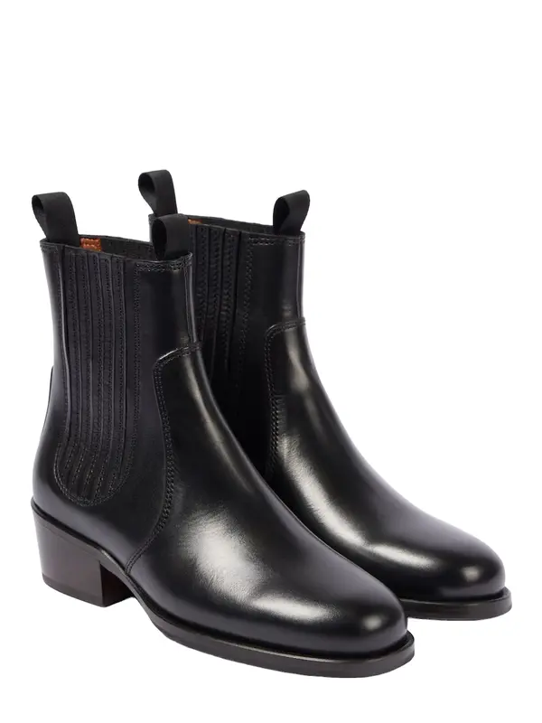 LEMAIRE Leather Chelsea Boots - Black