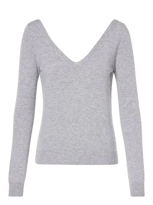 Saint Laurent Cashmere V-neck Sweater - Grey