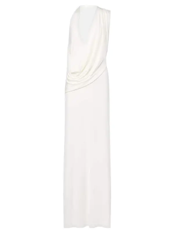 Magda Butrym Draped Gown - White