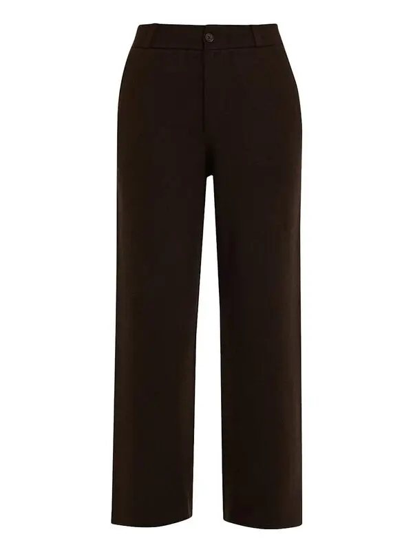 Guest In Residence Tailored Cashmere-blend Full Length Pants - Chestnut