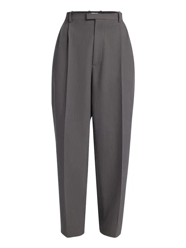 Bottega Veneta Tapered Wool Stretch Tricotine Trousers - Graphite