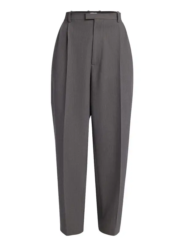 Bottega Veneta Tapered Wool Stretch Tricotine Trousers - Graphite