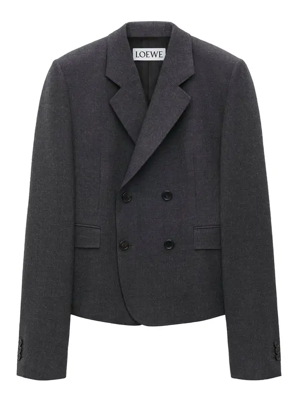 Loewe - Loewe Wool Twill Double-Breasted Blazer