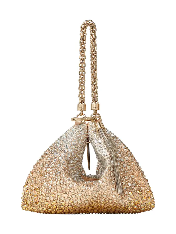 JIMMY CHOO Crystal-embellished Callie Shoulder Bag - Gold