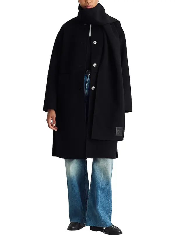 Dawn Levy Claude Scarf Coat - Black