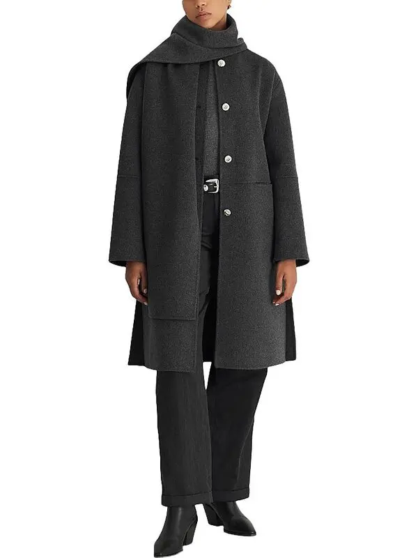 Dawn Levy Scarf Coat - Shadow Grey