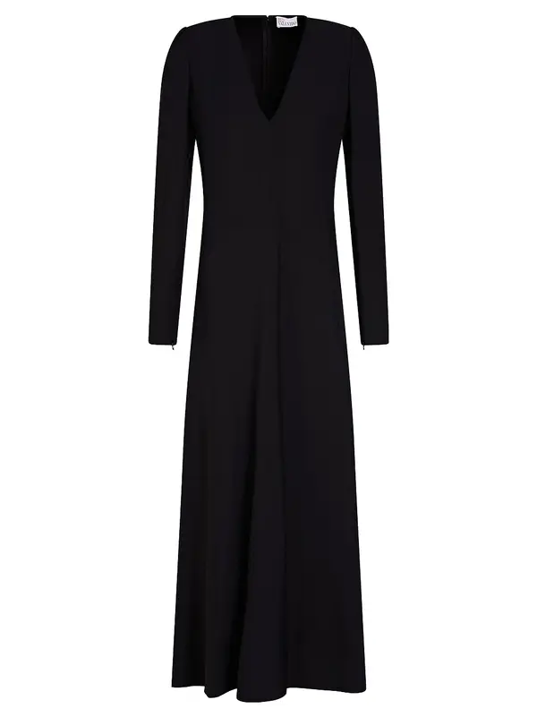Red Valentino Crepe Midi Dress - Black