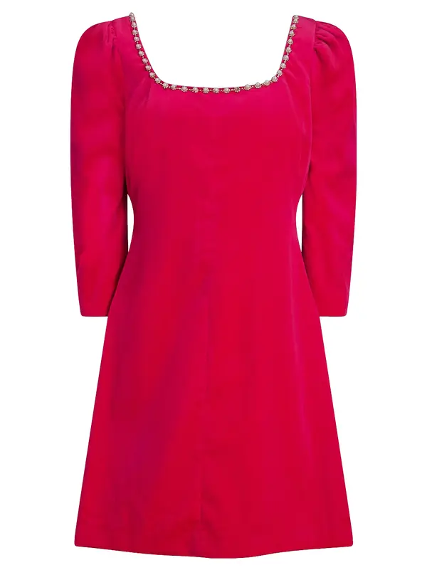 Cara Cara Belinda Crystal-embellished Mini Dress - Fuchsia