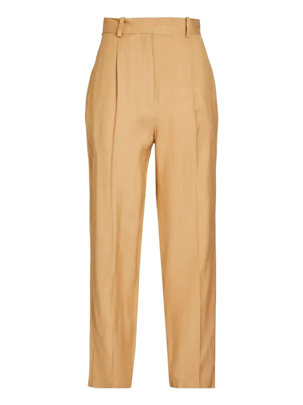 Sandro Pleated Tapered Pants - Sand