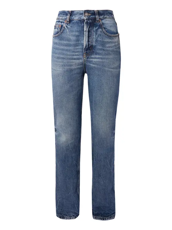 Saint Laurent High-rise Slim-leg Jeans - Blue
