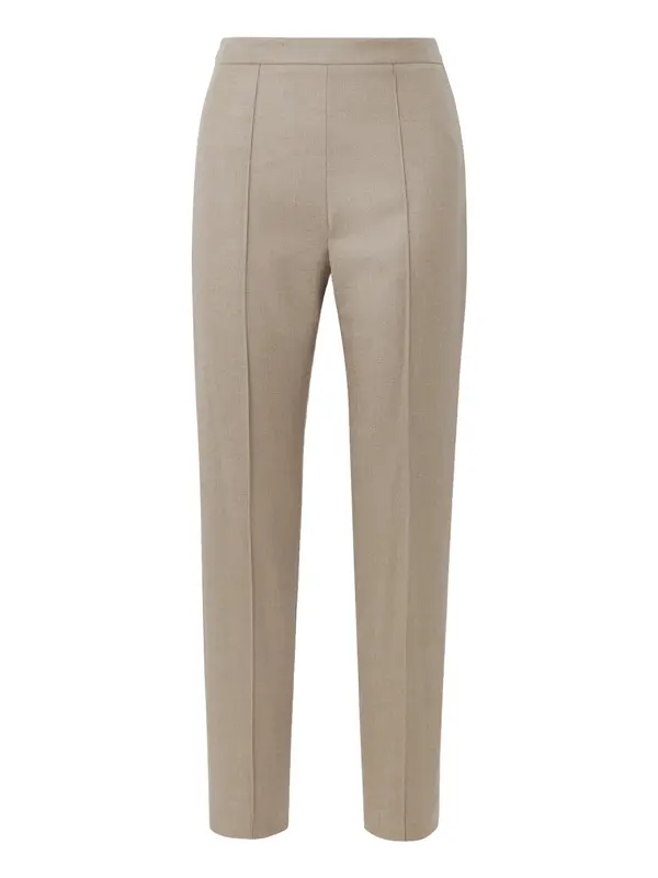 Loro Piana Mick Pleated Cashmere Pants - Neutrals