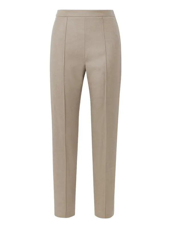 Loro Piana Mick Pleated Cashmere Pants - Neutrals