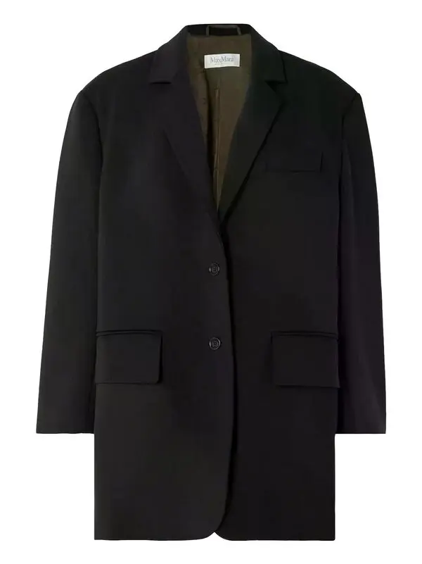 Max Mara Suez Oversized Wool-blend Blazer - Black