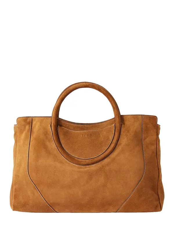 Staud Maude Suede Tote - Brown