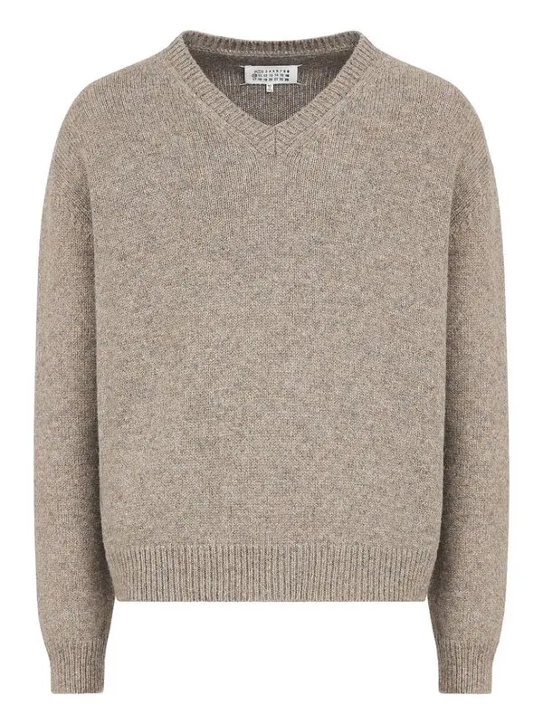 MAISON MARGIELA Speckle-knit Wool Jumper - Neutrals