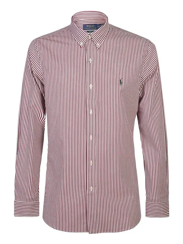 Polo Ralph Lauren Striped Poplin Shirt - Red