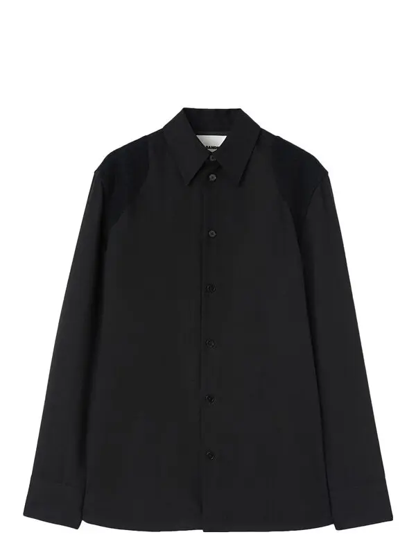 JIL SANDER Virgin-wool Shirt - Black