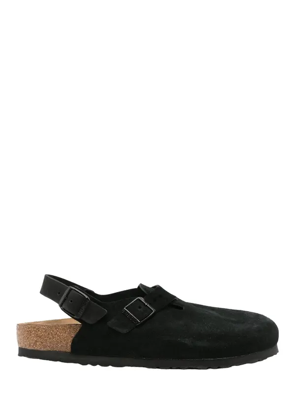 BIRKENSTOCK Tokyo Ii Suede Slides - Black