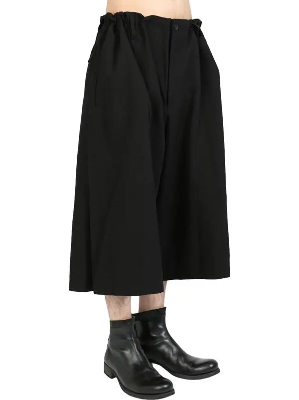 Yohji Yamamoto Cropped Trousers - Black