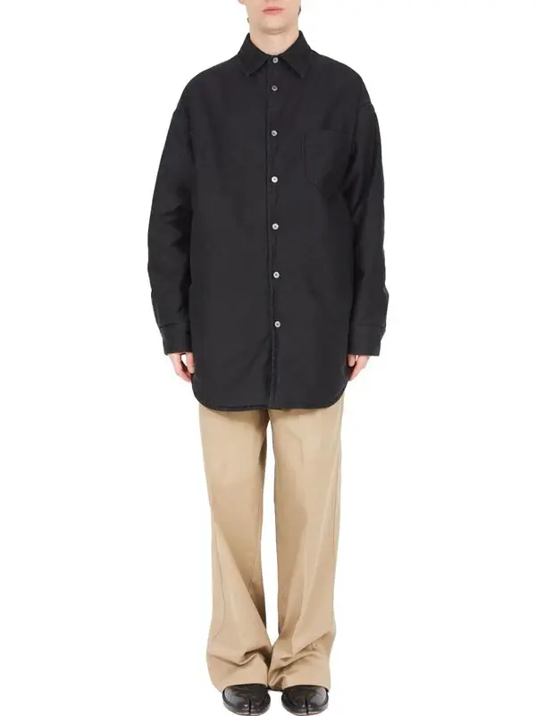 MAISON MARGIELA Long-sleeve Cotton Shirt - Black