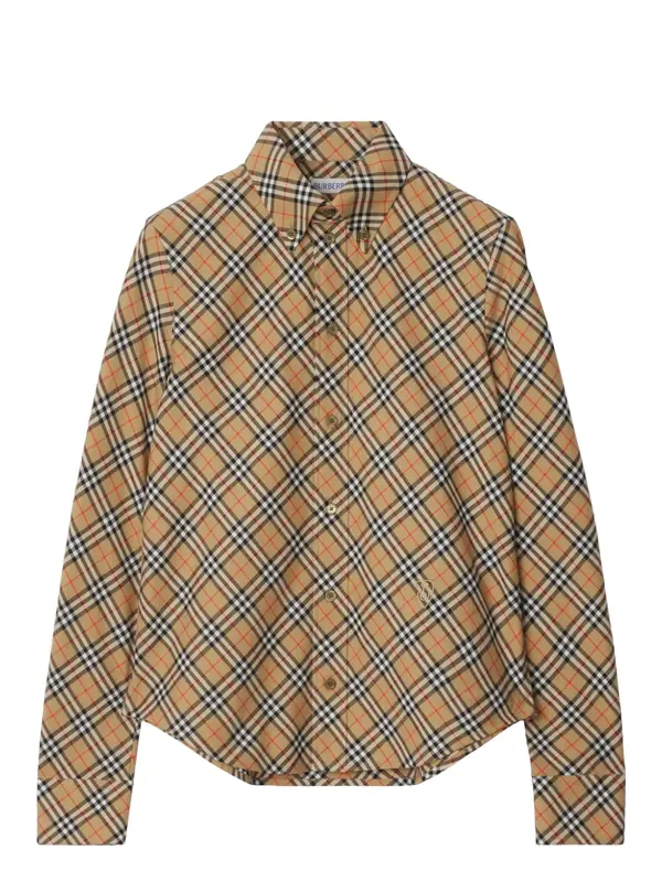 Burberry Check-pattern Cotton Shirt - Neutrals