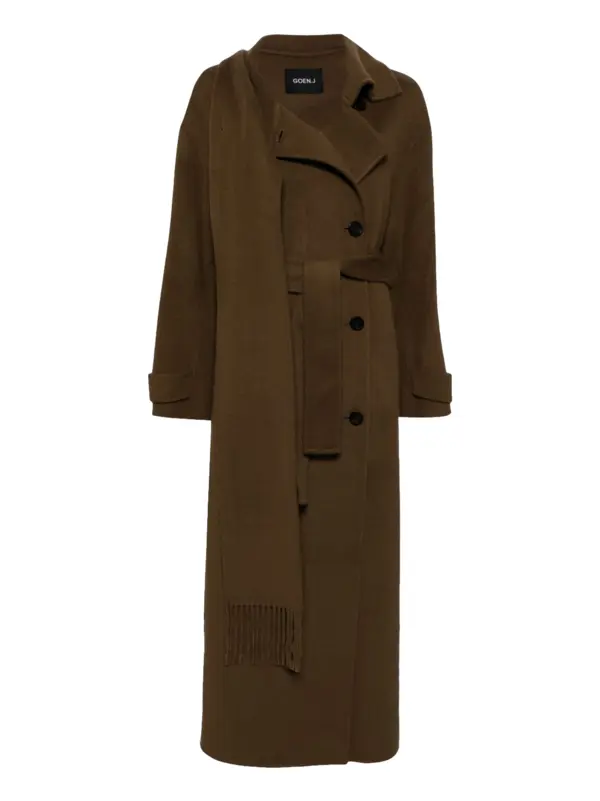goen.j - Goen.J Double-Faced One-Side Muffler Coat