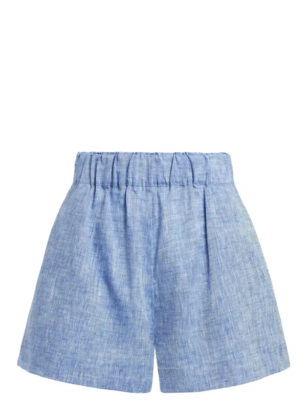 Bondi Born Universal Linen Shorts - Blue
