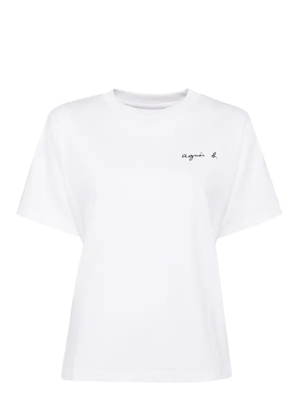 AGNÈS B. Logo-print Cotton T-shirt - White