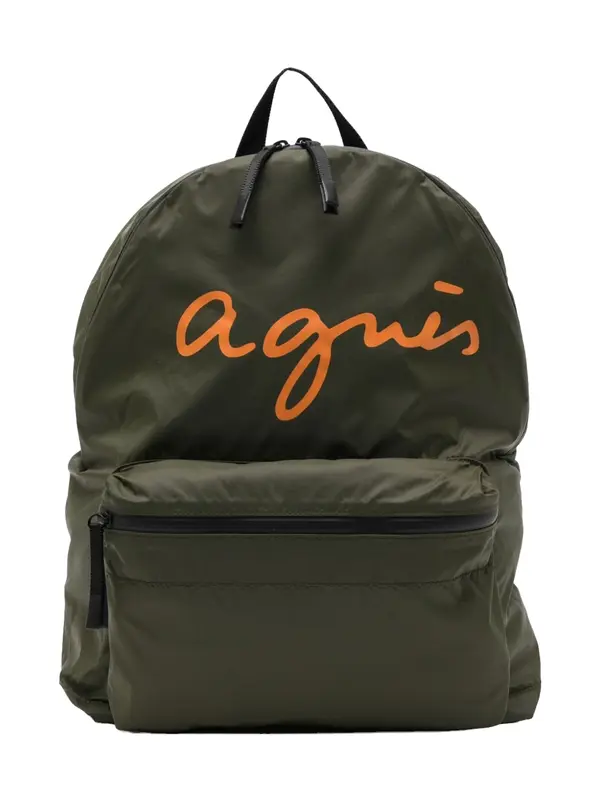 AGNÈS B. Logo-printed Backpack - Green