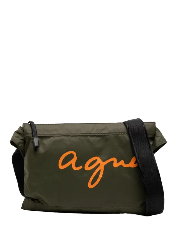 AGNÈS B. Logo Print Shoulder Bag - Green