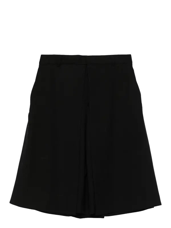 Ami Panel-detail Shorts - Black