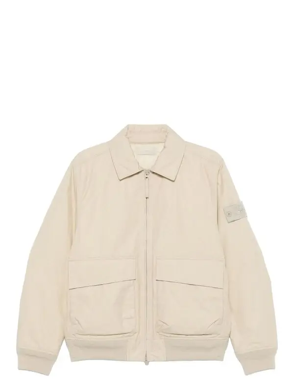Stone Island Beige Cotton Padded Jacket - Neutrals
