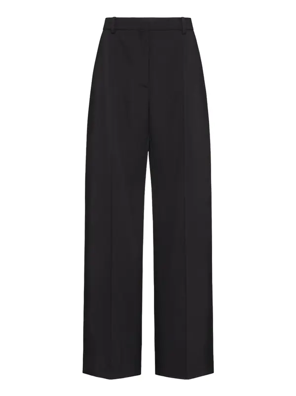 Valentino Garavani Virgin Wool Trousers - Black